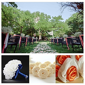 Double Face Satin Ribbon 1" Wide x 20 Yards for Party Wedding Home Decoration Handmade Craft (810 Ivory)