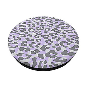 Purple Lilac Leopard Cheetah Animal Print PopSockets Swappable PopGrip