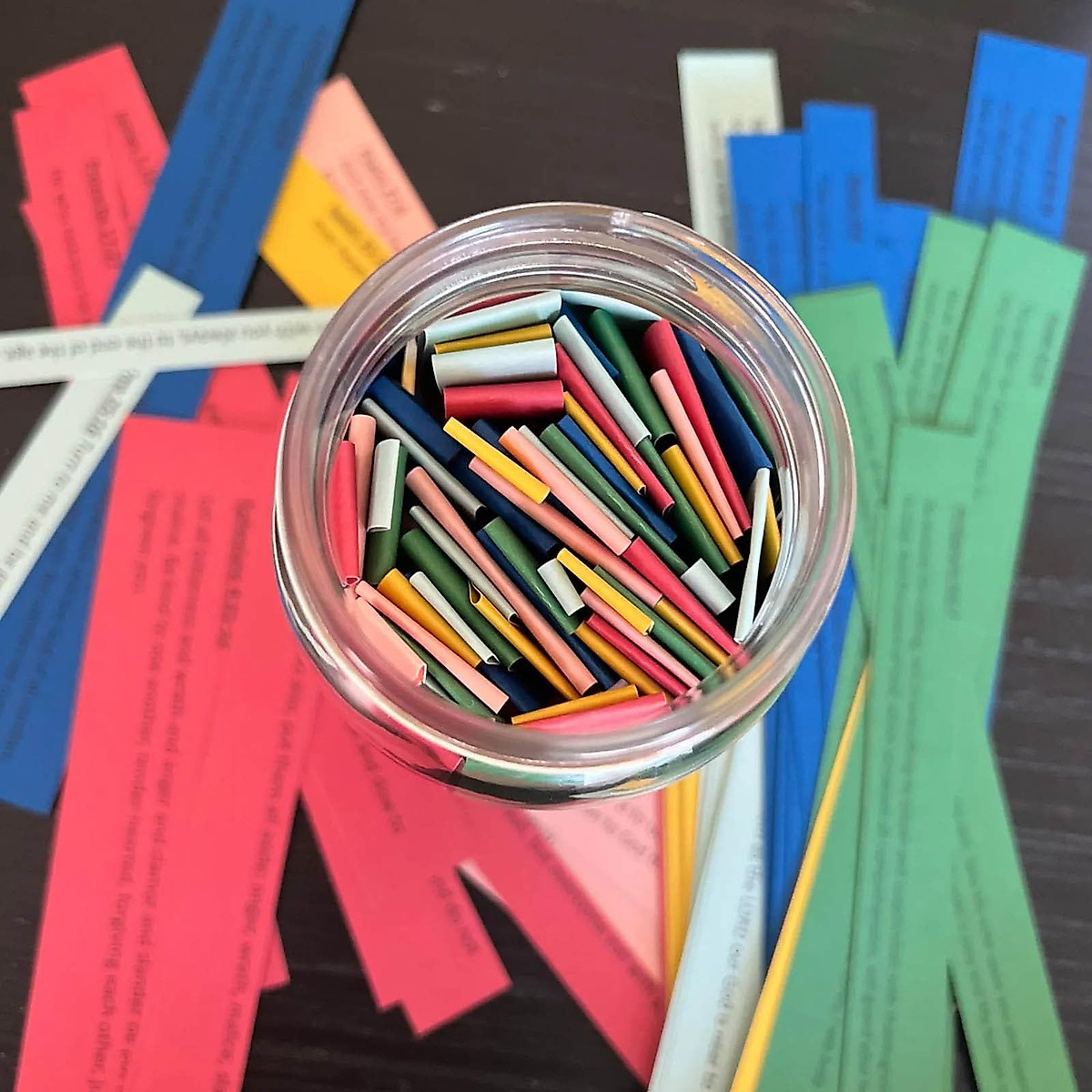 Bible Verses in a Jar,Bible Verses Jar for Emotions and Feelings,Bible Verse Cards,Christian Bible Gifts,Prayer Request Cards,Church Gift Scripture Cards with Bible Verses Jar