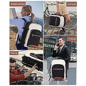 LOVEVOOK Large Travel Backpack for Women & Men, 40L Carry on Backpack for Airplanes, TSA Personal Item Travel Bag fits 17" Laptop, Waterproof Travel Essentials Airline Approved with 3 Packing Cubes