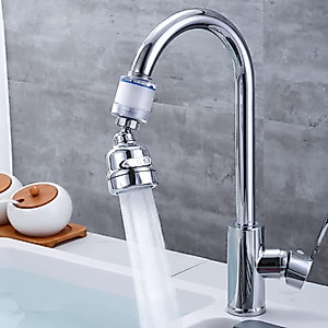 WXKN Stainless Steel Booster Faucet Filter, Splashproof Nozzle for Kitchen Bathroom