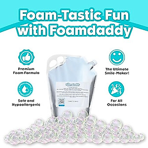 Foam Daddy Foam Machine Gel Solution - Professional Super Stacking Foam Machine Refill, 10 Rounds, Foam Machine Fluid that Makes 400 Gallons of Foam Party Fun! - 1 Gallon