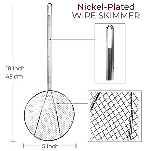 Oil/Deep Fry Thermometer with Oil Skimmer for Cooking | Includes Deep Fryer Thermometer with Clip for Frying Oil, Turkey, BBQ, Grill and Strainer Spoon with Handle for Frying, Cooking, Skimming.