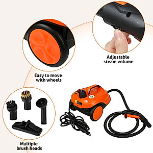 WICHEMI Steam Cleaner for Cleaning, 1800W High Pressure Steam Machine Handheld Steamer + 1800W Multipurpose High-Temp Floor Steam Mop Steam Cleaning Machine for Home Use Car Detailing