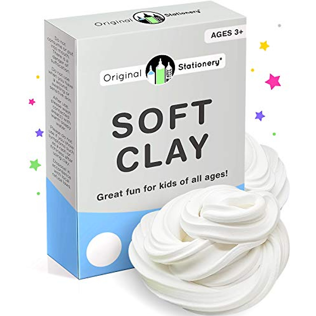 Original Stationery Soft Clay for Slime Supplies - Modeling Clay Art Supplies for Kids - Add to Glue and Shaving Foam to Make Fluffy Butter Slime [230 Grams 9 Ounces Makes +10 slimes