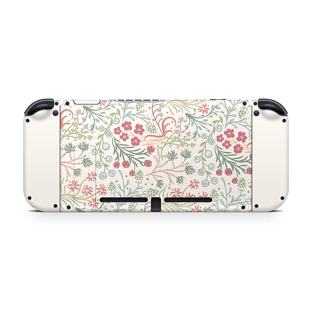 TACKY DESIGN Japanese Cherry Blossom Skin Compatible with Nintendo Switch Skin, Beige Color Skin Compatible with Nintendo Switch Skin, Vinyl 3m Sticker, Full wrap Cover (Garden Beige)