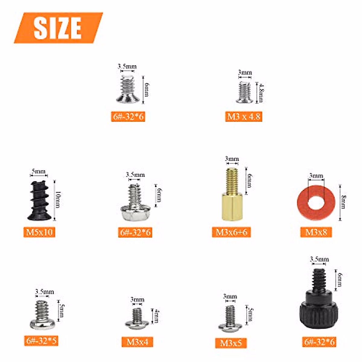 HELIFOUNER 420 Pieces Computer Standoffs Screws Assortment Kit for 2.5" SSD, Hard Drive, Computer Case, Motherboard, Fan Power Graphics