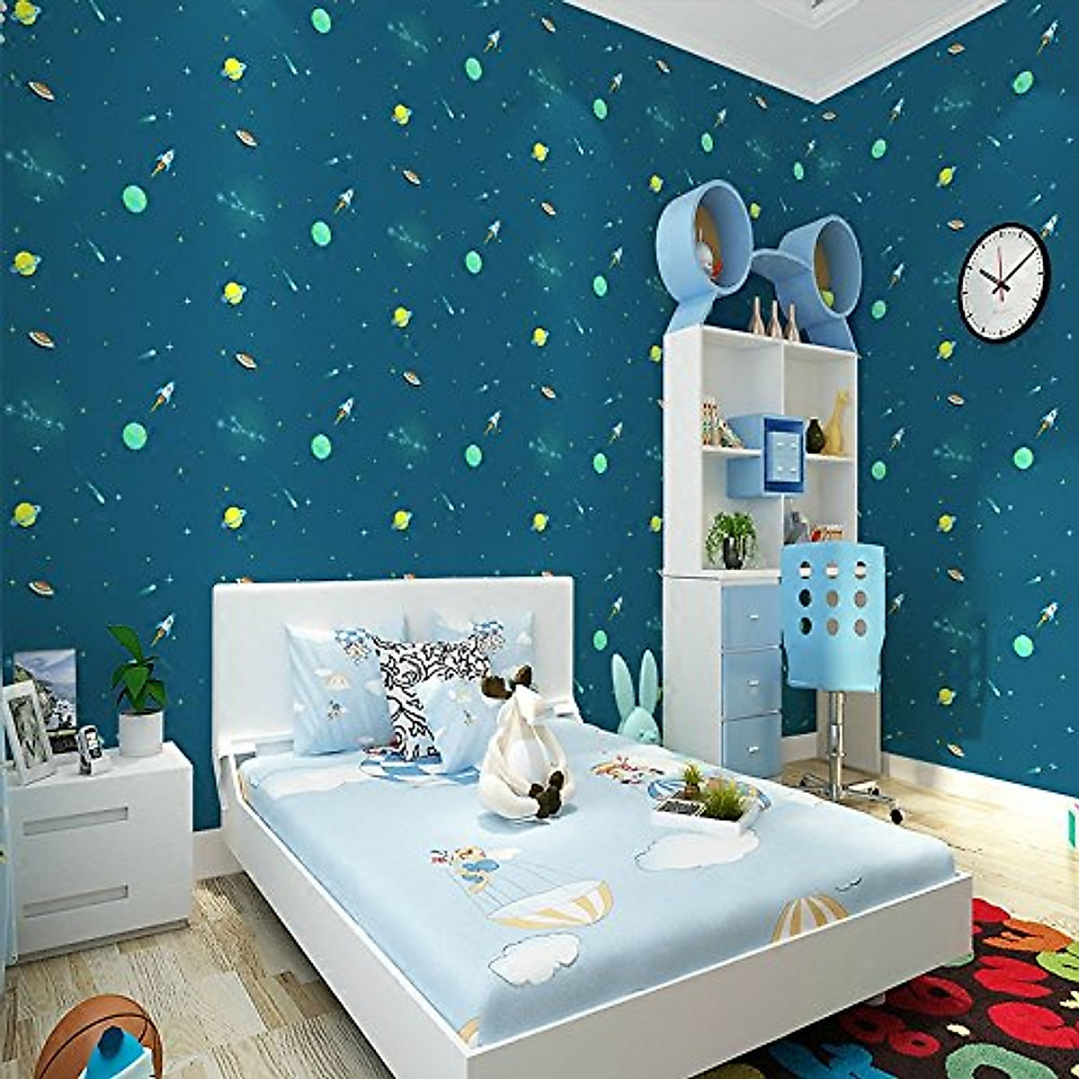 Yifely Funny Universe Decorative Furniture Paper Removable Shelf Drawer Liner for Boys Girls Bedroom 17x118 Inch