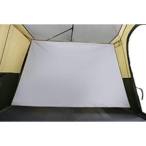 Spacious and Comfortable Ozark Trail Hazel Creek 12 Person Cabin Tent,with Two Closets with Hanging Organizers,Room Dividers,Mud Mat,E-Port and Rolling Storage Duffel for Convenience,Green