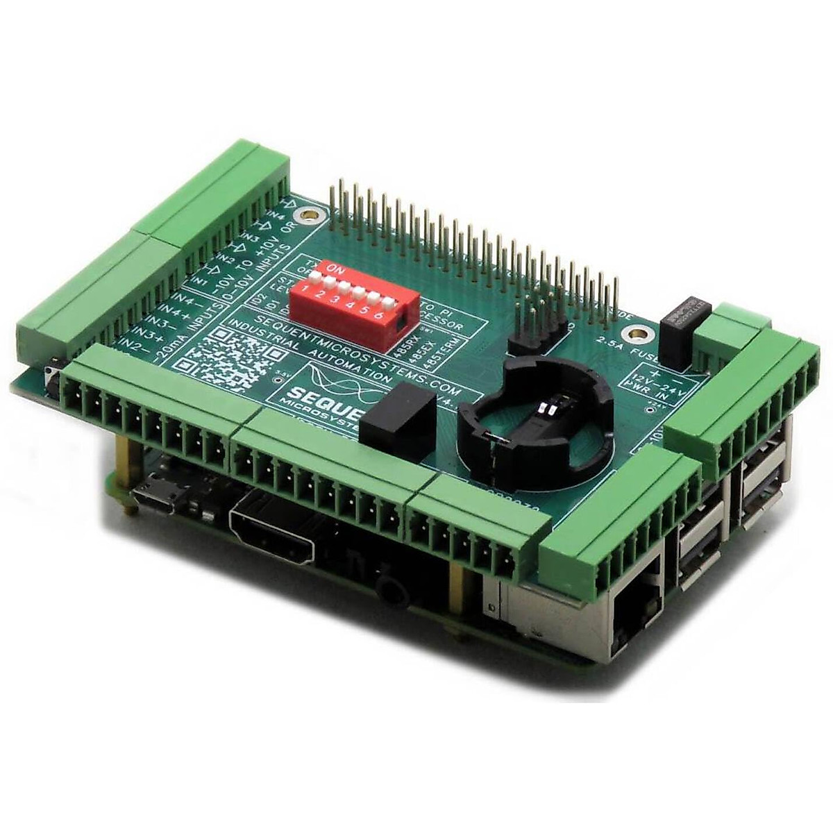 Industrial Automation 8-Layer Stackable HAT for Raspberry Pi
