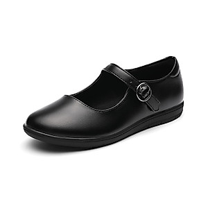 DREAM PAIRS Girls Mary Jane Flats School Uniform Dress Shoes,Size 2 Little Kid,Black,KFL217