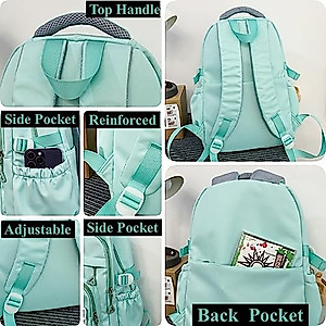 H HIKKER-LINK Water Resistant Laptop Backpack for Women 15.6 inch Causal Daypack for Daily Purple