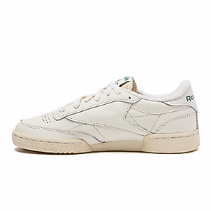 Reebok Club C Vintage Tennis Sneakers for Women, Chalk/Alabaster/Glen Green, 9