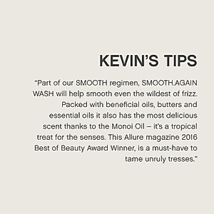 KEVIN.MURPHY SMOOTH.AGAIN WASH - Frizz Control Shampoo - For Thick, Coarse & Unruly Hair - Moisturising Shampoo for Hair Hydration - Sulphate & Paraben Free - 250 mL / 8.4 fl oz