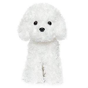 WEIGEDU White Toy Poodle Stuffed Animal - Bichon Frise/Maltese/White Labradoodle Plush Toy for Kids and Babies - Perfect Birthday & Easter Gift, 12.6"