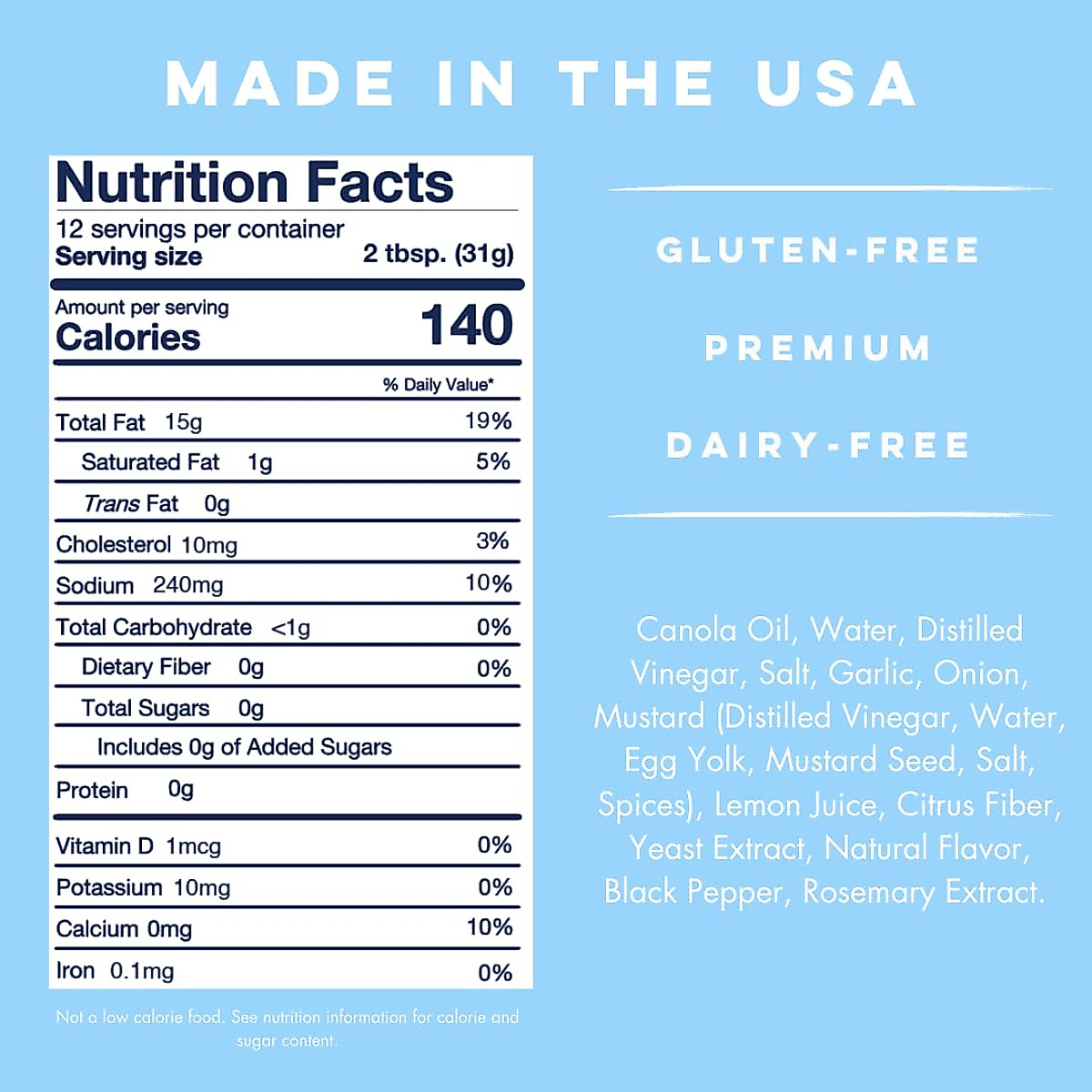 Yo Mama's Foods Keto Ranch Salad Dressing and Dip - Pack of (2) - Dairy Free, Gluten Free, Low Sodium, and All Natural!