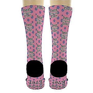 ThisWear Grandmother Gifts Best Granny Ever Sock for Grandma Clothes Granny Socks 1-Pair Novelty Crew Socks