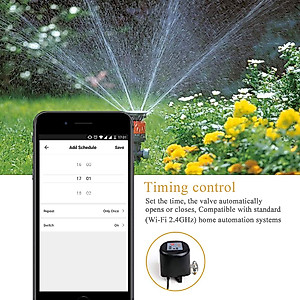 Owfeel WiFi Smart Valve WiFi Control Water Valve Compatible with Alexa, Google and Application Program iOS/Android