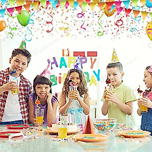 24 Bug Birthday Party Supplies Reusable Plastic Straws for Insect Themed Party Favors Decorations with 2 Cleaning Brushes