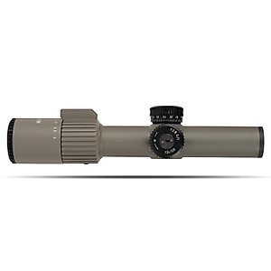 Monstrum Alpha Series 1-4x24 FFP Rifle Scope | Flat Dark Earth | Monstrum Scope Mount with 45 Degree Offset Picatinny Rail Mount | Bundle