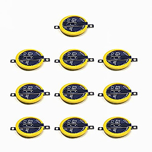EEMB 10PACK Tabbed CR1616 Battery with Solder Tabs 3V Lithium Batteries for Gameboy Cartridge Battery Ruby Gameboy Advance SP Fire Red Leaf Green Emerald, 1616 Battery GBA Gameboy Advance Cart Save