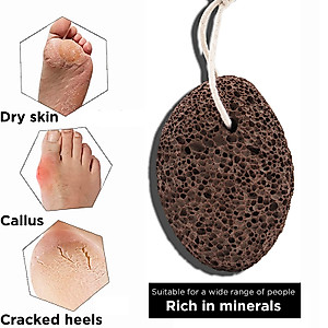 ICANdOIT Natural Brown Earth Lava Pumice Stone, Pedicure Exfoliation Tool,Callus Remover for Feet Heels and Palm,Corn Remover,Dry Dead Skin Scrubber,Health Foot Care,Dry&Wet Use,Pack of 1