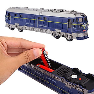 Tiny Train Toys Moved by Inertia for Kids with Sound & Light - Train Set for 3 4 5 6 Years Old Boys Girls Classic Toy Gift for Holiday, Birthdays or Christmas