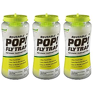 RESCUE! POP! Fly Trap – Large Reusable Fly Trap for Outdoor Use - 3 Pack