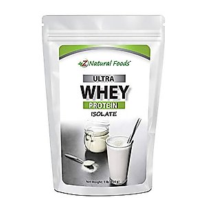 Whey Protein Isolate - Unflavored - All Natural Protein Powder Made in The USA - Mix in A Smoothie, Shake, Drink, Or Recipe - Hormone Free, Unsweetened, Non GMO, Kosher & Gluten Free - 1 lb