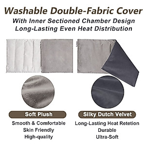 RelaxCoo Heating pad Microwavable with Washable Cover 6 * 12" Microwave Moist Heat Pad for Neck Shoulder, Cramps, Back Pain Relief, Warm Compress Rice Bean Bag Hot Pack for Muscles, Joints, Lavender