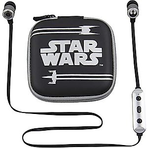 eKids Star Wars Bluetooth Wireless Earbuds and Travel Case with Hands Free Calling and Adjustable Volume Control