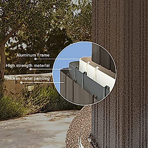 Domi Outdoor Living 12’ x 16’ Hardtop Gazebo, Outdoor Aluminum Frame Canopy with Polycarbonate Double Roof, Outdoor Permanent Metal Pavilion with Curtains and Netting for Patio, Backyard and Lawn