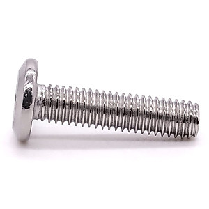 M5 x 8mm (50 PCS) Round Phillips Drive Head Binding Screws, Machine Screws, 304 Stainless Steel 18-8, Full Thread, Furniture Screws Connector Bolts