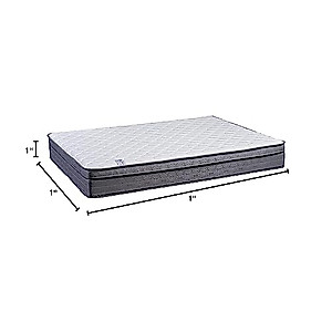 Treaton 10-Inch Plush Foam Encased Hybrid Eurotop Innerspring Fully Assembled Mattress, Full XL