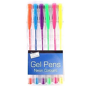 Just Stationery - 6 Neon Colours Gel Pens