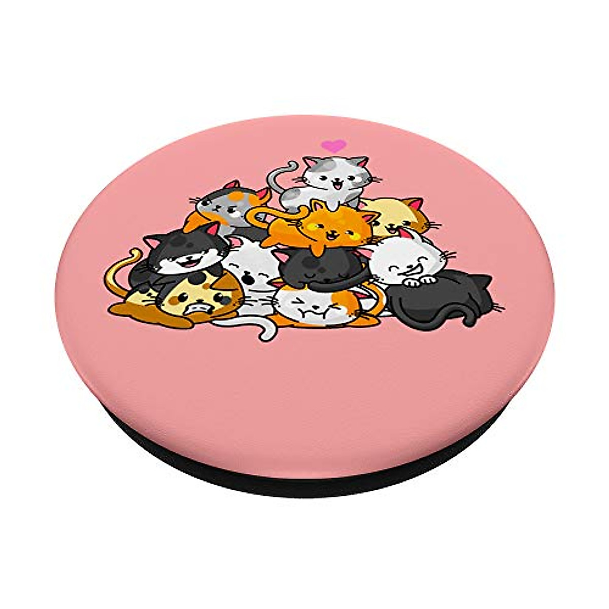 Cat Cute Kitty Pile Cats Anime Kawaii Neko Gift Women Girls PopSockets Swappable PopGrip