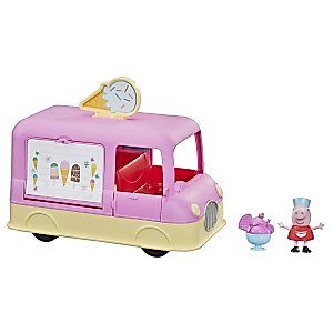 Peppa Pig Peppa’s Adventures Peppa’s Ice Cream Truck Vehicle Preschool Toy, Speech and Sounds, Peppa Figure and Accessory, Ages 3 and Up