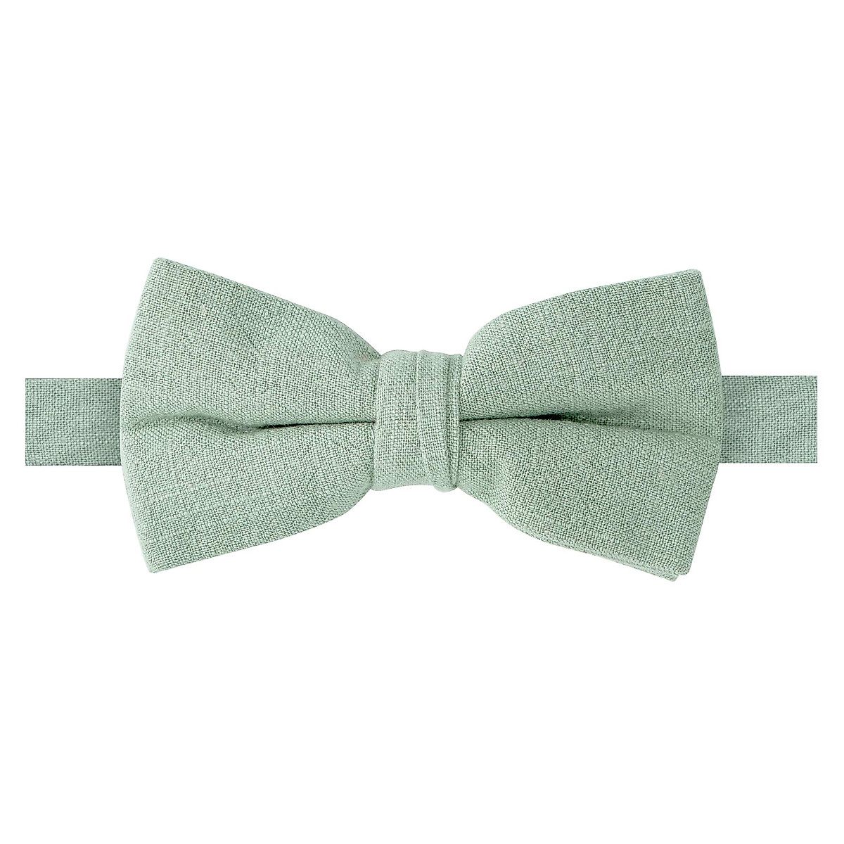 Spring Notion Mens' Linen Blend Suspenders and Bow Tie Set for Groomsmen Wedding, Sage 42 Inch