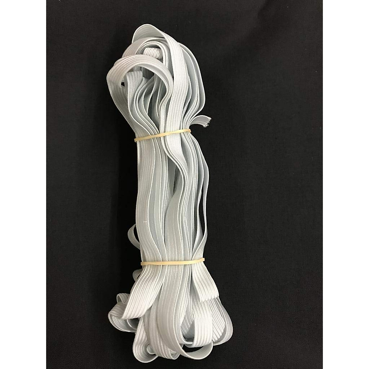 3/8" White Braided Elastic 10 Yard Bundle