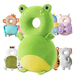TONGMAN Baby Head Protector,Toddlers Head Safety Pad Cushion, Adjustable Infant Safety Pads ，Toddler Head Super Gift (Frog)
