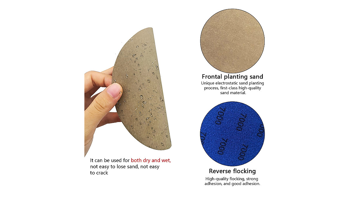 Sanding Disc Sandpaper, 5 Inch Hook & Loop Sandpaper, 3000 4000 5000 ...