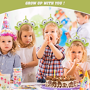 Three-eyed Alien Monster Toy Headband Cute Plush Headband Headwear for Themed Party Girls and Kids (1 Pcs)