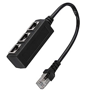 Network Splitter Adapter Network Adapter Ethernet Splitter, thernet Cable Adapter, for Router TV Box