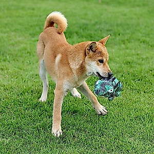 Tikaton Dog Plush Toys - Squeaky Puppy Chew Toy for Teething, Training, Boredom and Stimulating, Perfect Durable Present for Small Medium Large Breeds with Cute Crocodile Shape