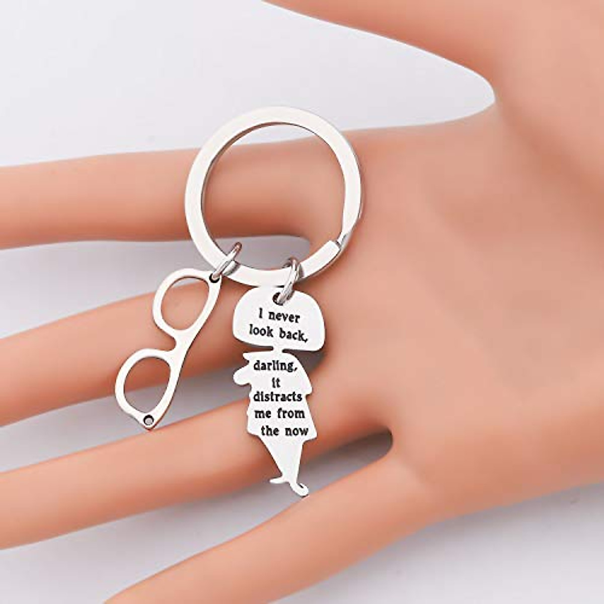 WSNANG Edna Movie Keychain I Never Look Back Darling it distracts from The Now Keychain Movie Lover Gift (keychain)
