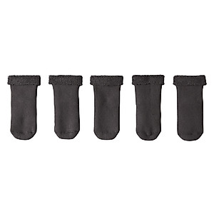 Moon & Back by Hanna Andersson Kid's Sock Set Sockshosiery, Soft Black, 12-24 mos