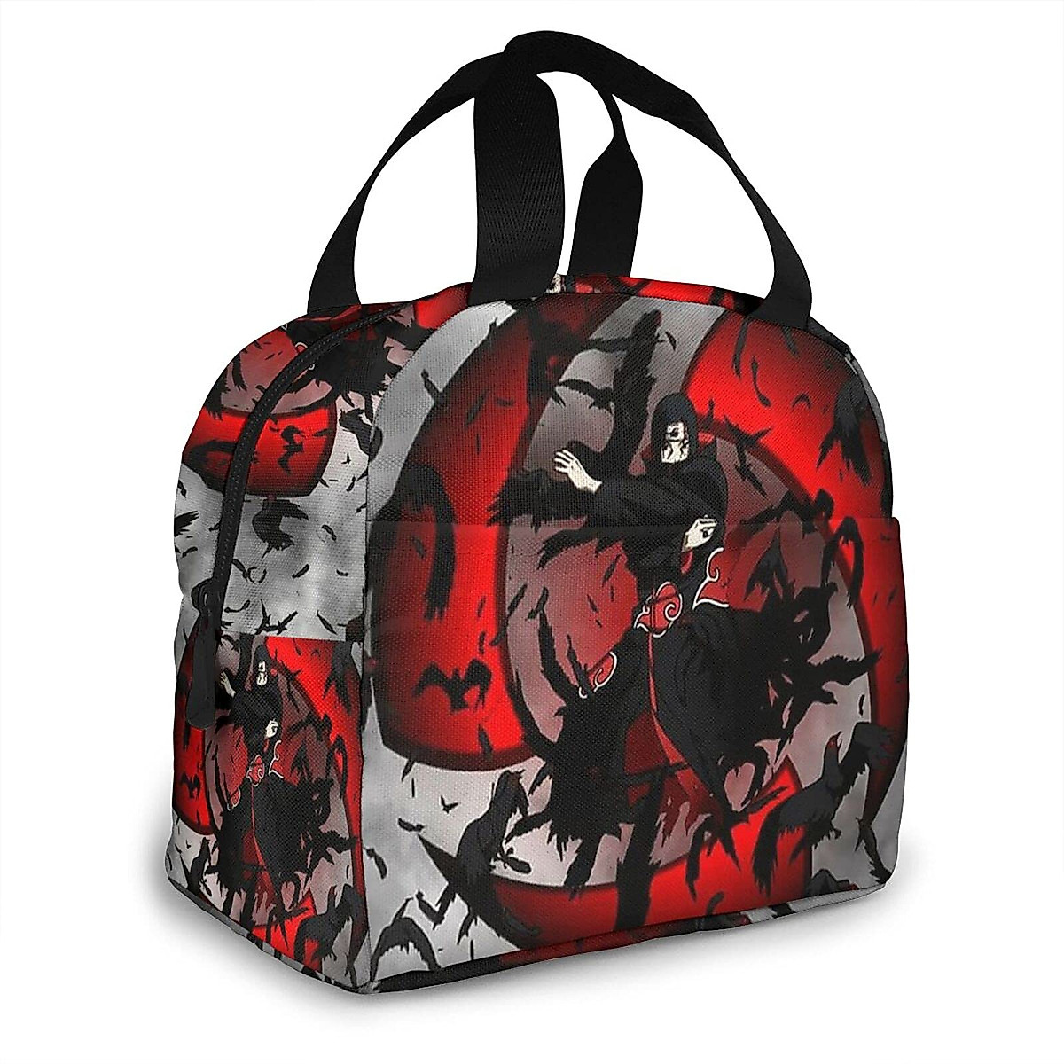 SUMFEELS Shippuden Uchiha Itachi Insulated Cooler Lunch Bags For Women Men Kids Adult Teens Leakproof Reusable Portable Cute 3d Print Lunch Bag Summer Holiday Tote Box For Hiking, One Size