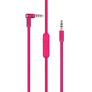 Alitutumao Solo Cable Replacement Cord with Inline Remote Control Microphone Compatible with Beats by Dr Dre Solo Studio Pro Detox Mixr Executive Pill Wireless Headphones (Pink)