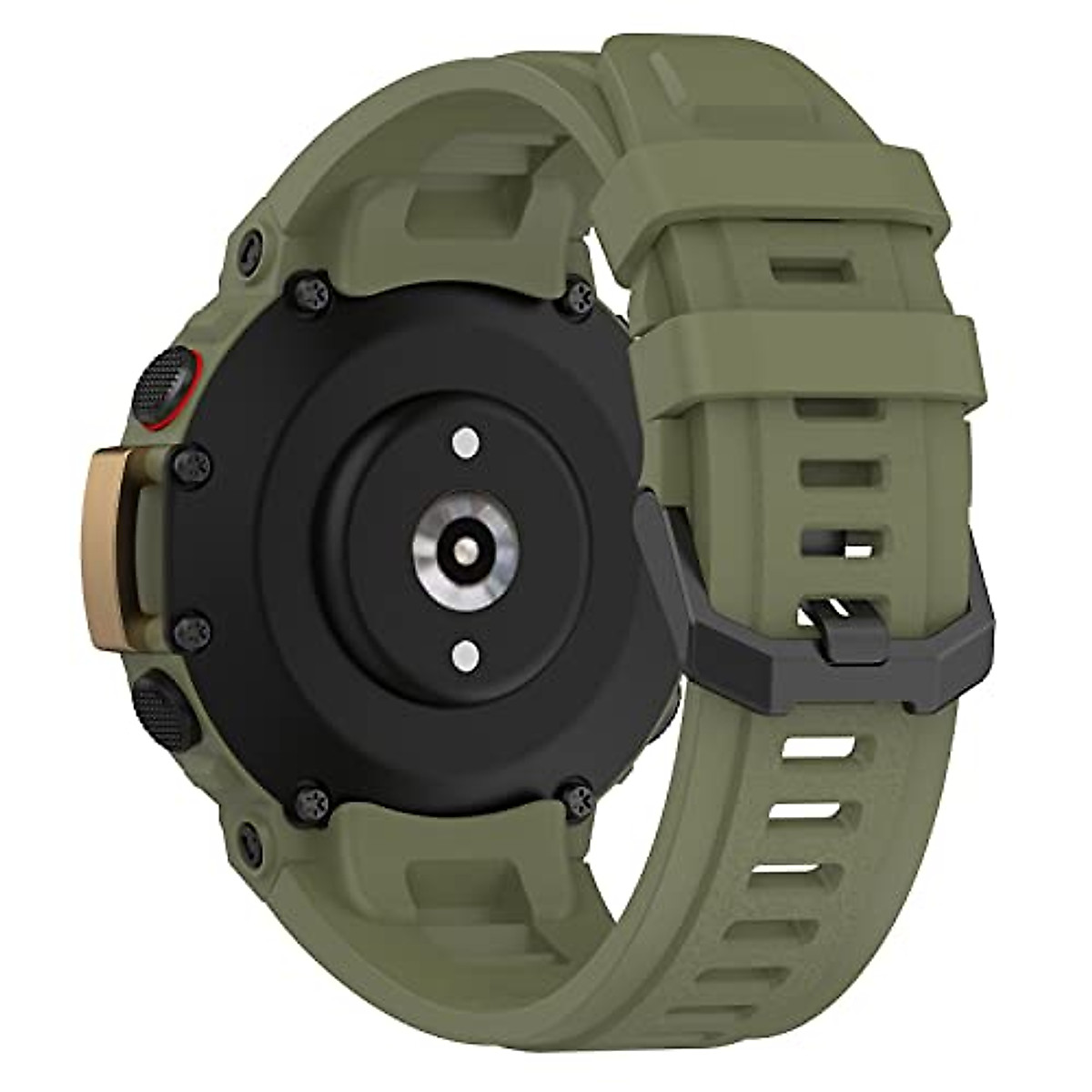 TenCloud 3Pack T-Rex 2 Bands Watch Strap Accessory Band Soft Silicone Sport Bands Compatible with Amazfit T-Rex 2 Smart Watch for Men (Black+Nave+Green)