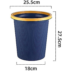 Garbage Container Trash Can Garbage Bin Bedroom Bin Rubbish Basket for Home Office Kitchen Bath Garbage Can/Blue/s (Color : Blue, Size : Small)